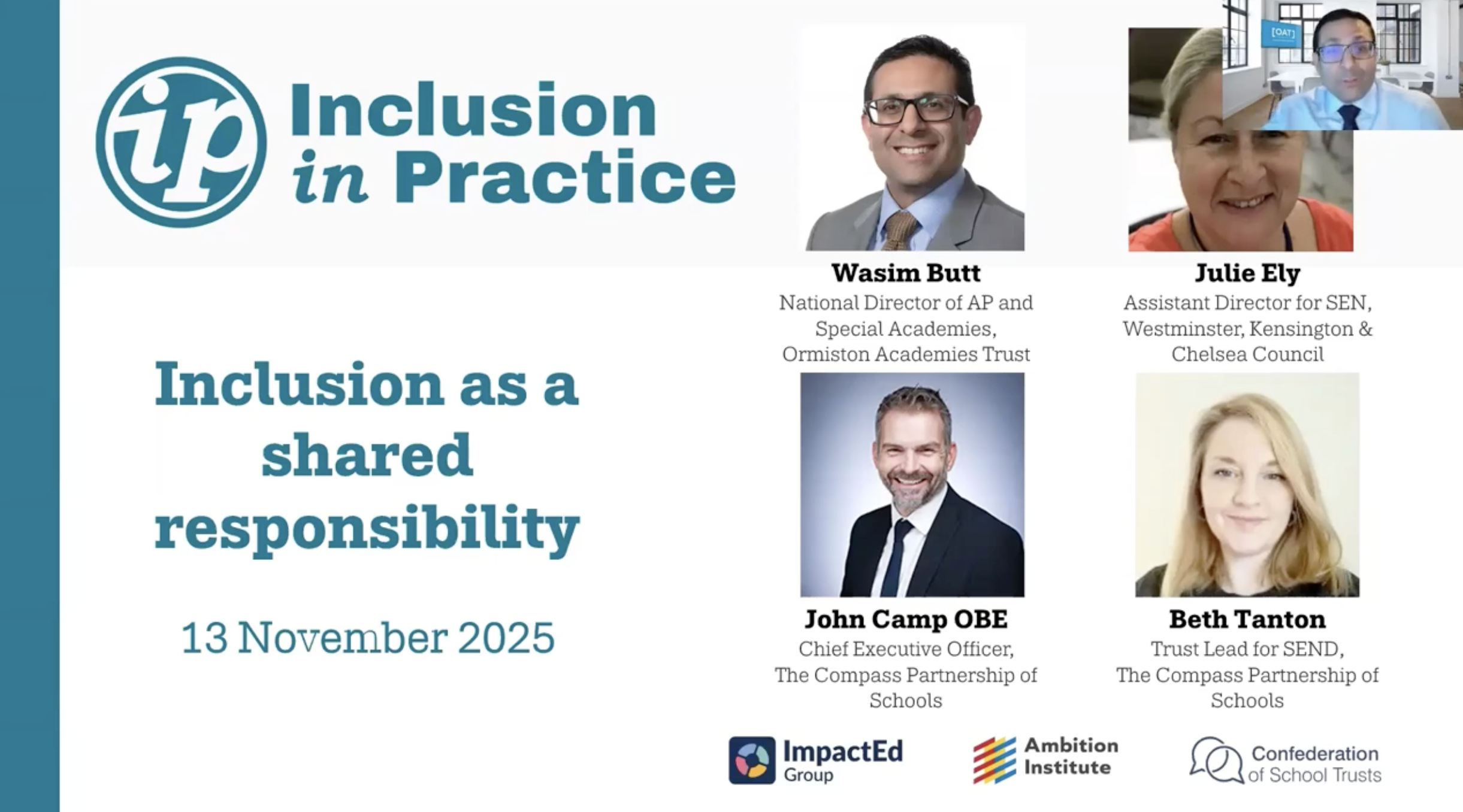 Webinar - Inclusion as a Shared Responsibility - Inclusion in Practice